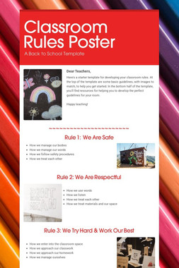 Classroom Rules Poster | Smore