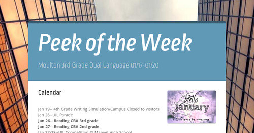 Peek of the Week | Smore Newsletters for Education