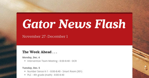 Gator News Flash | Smore Newsletters