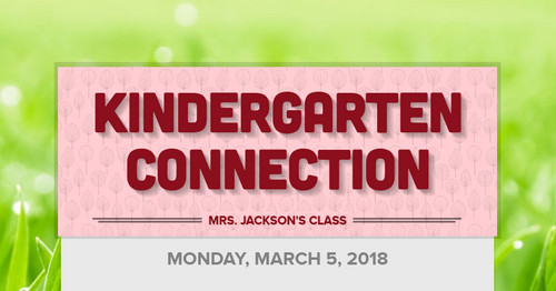 Kindergarten Connection | Smore Newsletters