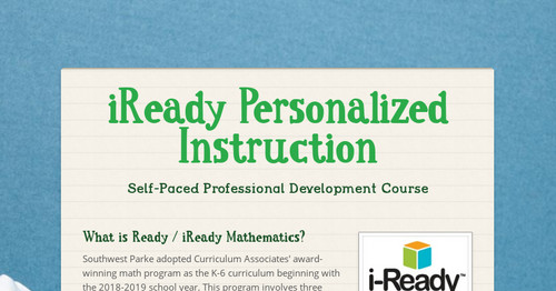 IReady Personalized Instruction Smore Newsletters IReady Personalized Instruction Smore Newsletters