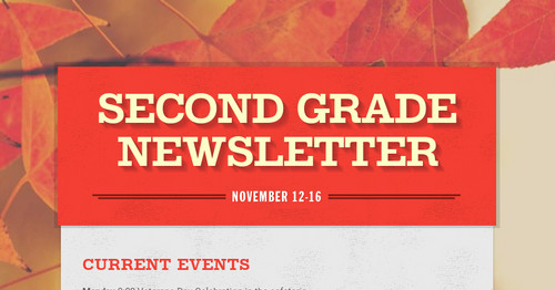 Second Grade Newsletter | Smore Newsletters