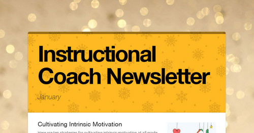 Instructional Coach Newsletter | Smore Newsletters for Education