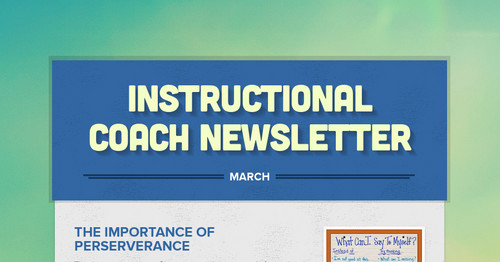 Instructional Coach Newsletter | Smore Newsletters for Education