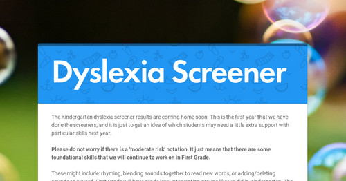 dyslexia-screener