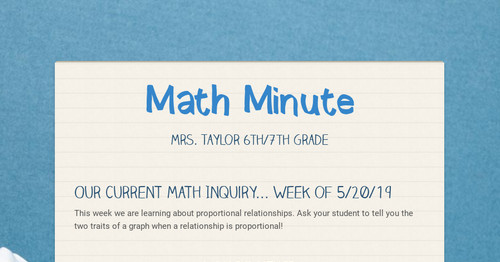 Math Minute Smore Newsletters Math Minute Smore Newsletters