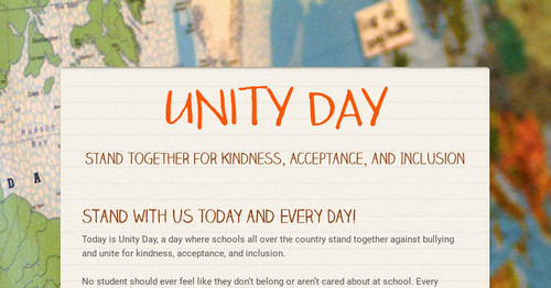 UNITY DAY | Smore Newsletters