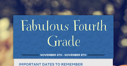 Fabulous Fourth Grade | Smore Newsletters