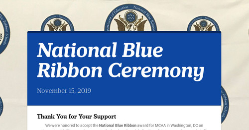 National Blue Ribbon Ceremony