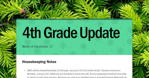 4th Grade Update Smore Newsletters 4th-grade-update-smore-newsletters