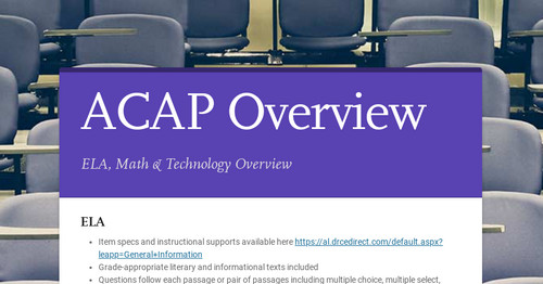 ACAP Overview Smore Newsletters For Business acap-overview-smore-newsletters-for-business