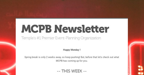 MCPB Newsletter | Smore Newsletters
