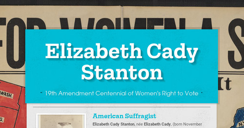 Elizabeth Cady Stanton | Smore Newsletters