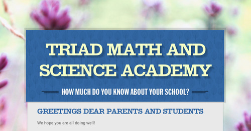 Triad Math And Science Academy | Smore Newsletters