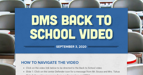 DMS Back To School Video Smore Newsletters For Business dms-back-to-school-video-smore-newsletters-for-business
