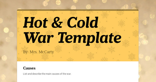 Hot & Cold War Template | Smore Newsletters