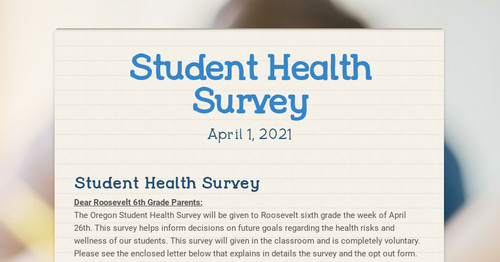 Student Health Survey