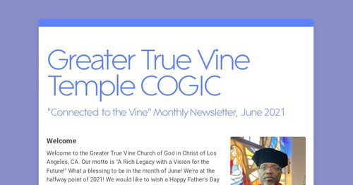 Greater True Vine Temple COGIC | Smore Newsletters Greater True Vine Temple COGIC | Smore Newsletters